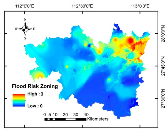 A Method for Urban Flood Risk Assessment and Zoning Considering Road ...