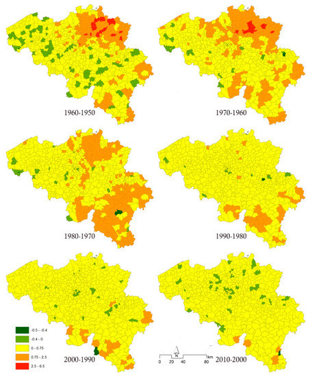 Self-Reinforcing Processes Governing Urban Sprawl in Belgium: Evidence ...
