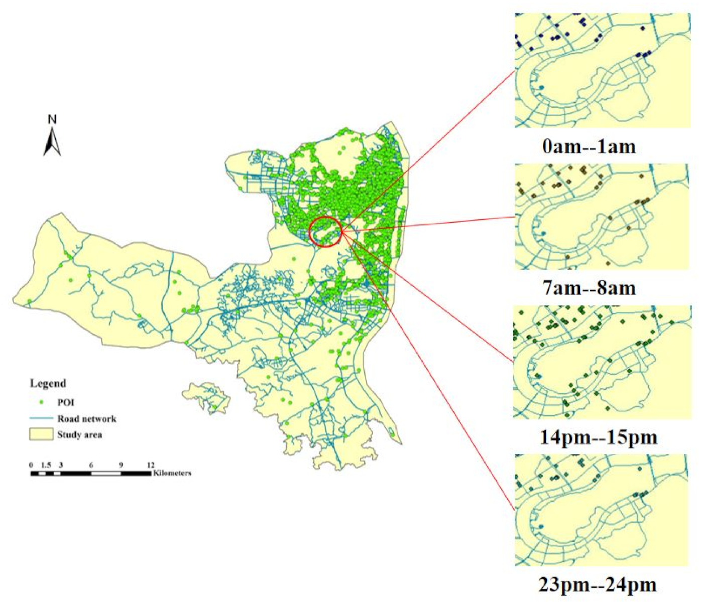 Extracting Stops From Spatio Temporal Trajectories Within Dynamic Contextual Features