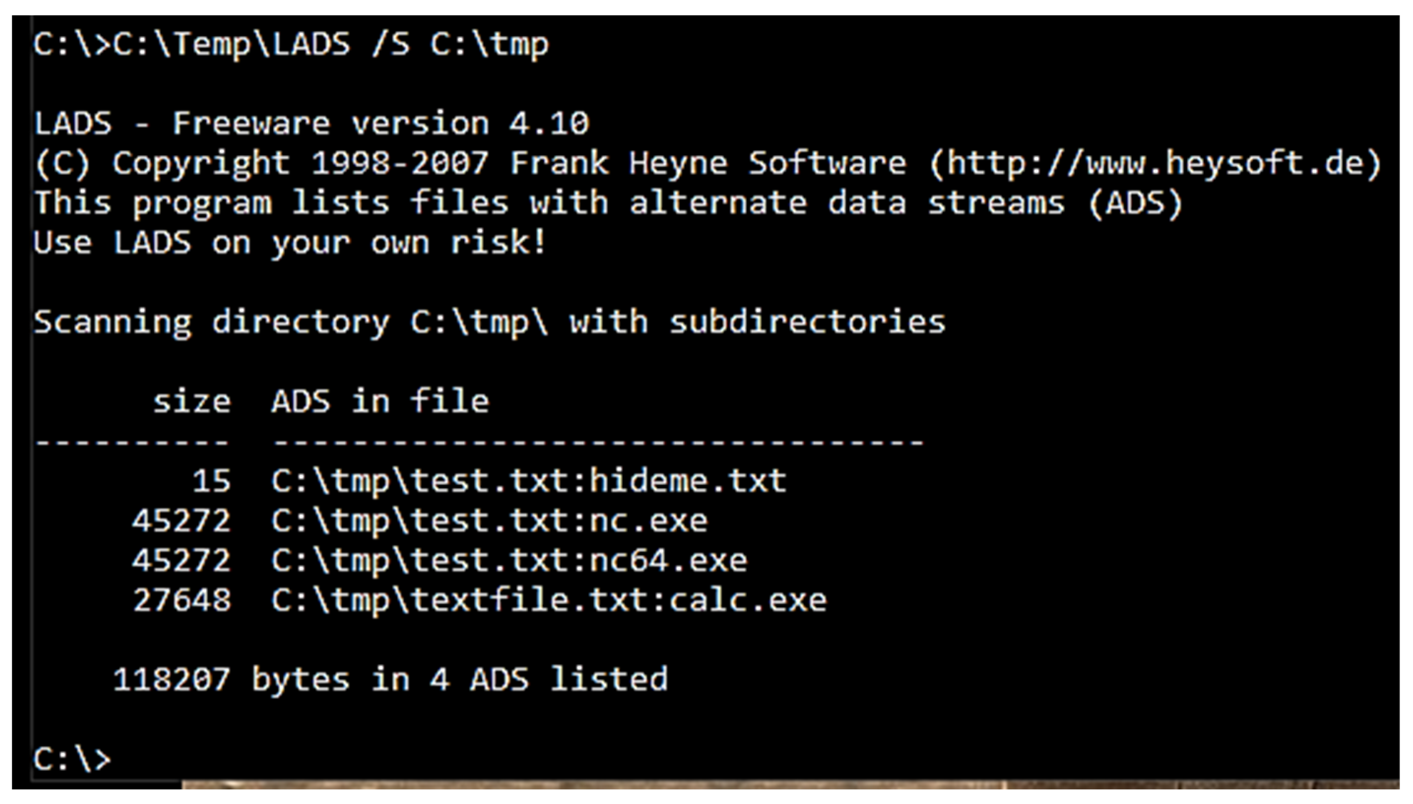 Alternate Data Stream Attack Framework to Perform Stealth Attacks on ...