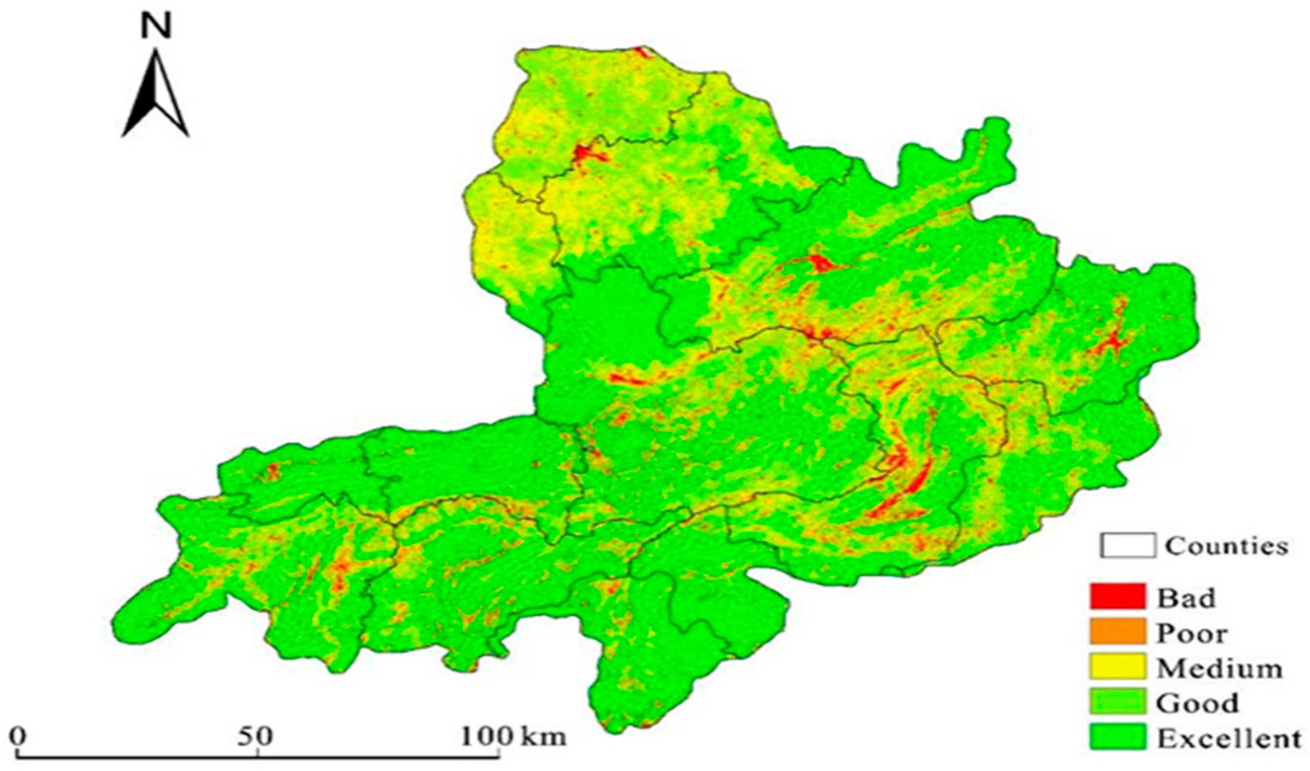 The Assessment of the Spatiotemporal Characteristics of the Eco ...