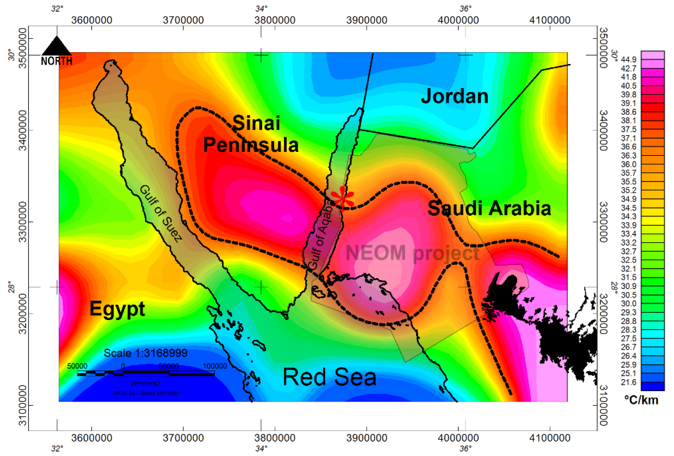 Geothermal Imaging of the Saudi Cross-Border City of NEOM Deduced from ...