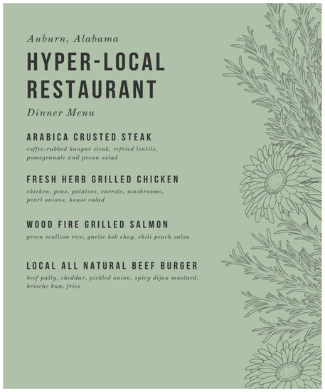 Intrinsic and Extrinsic Cue Words of Locally Grown Food Menu Items and ...