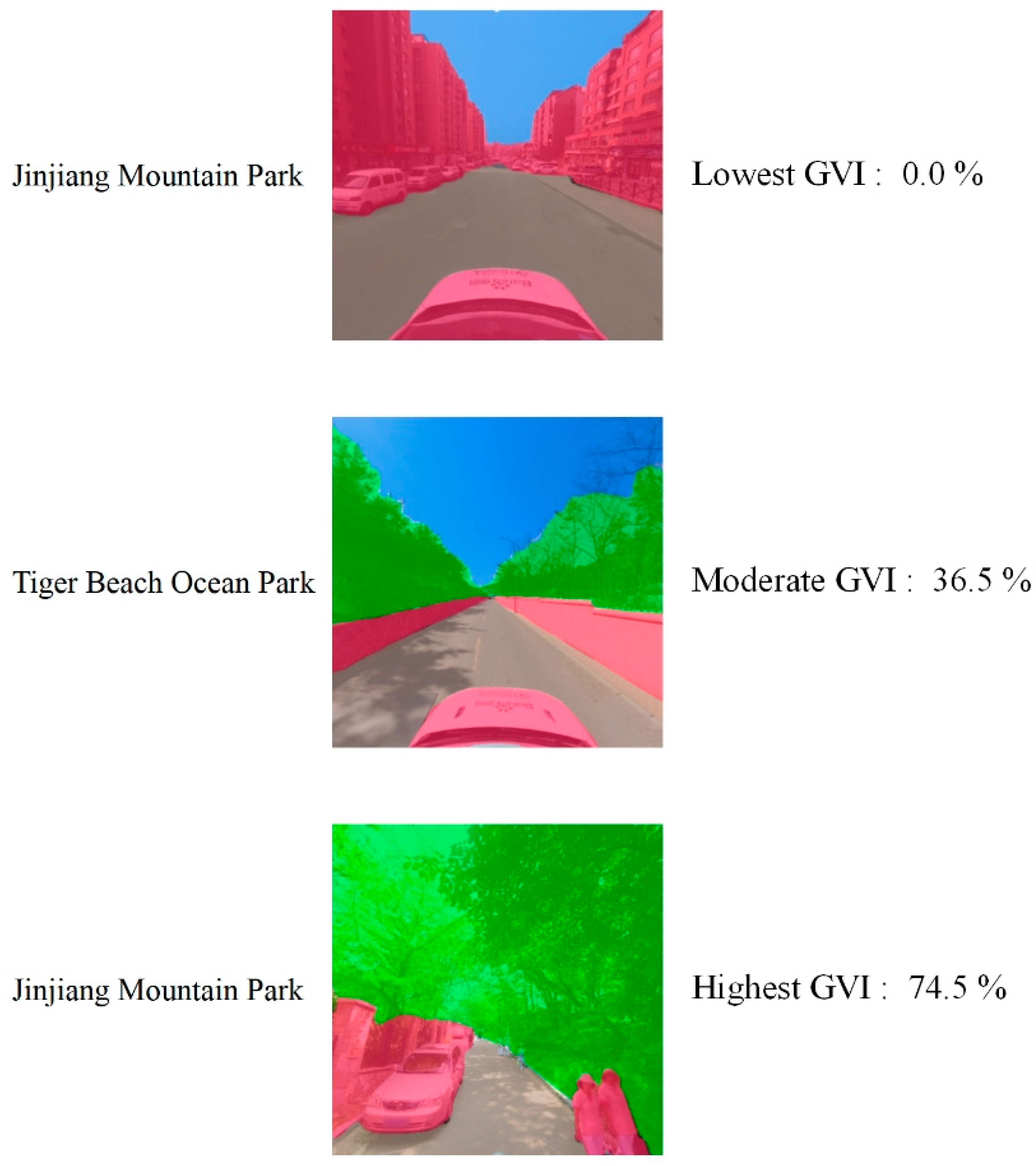 Mapping Green View Index for Urban Parks with Varied Landscape Metrics and Distances toward the ...