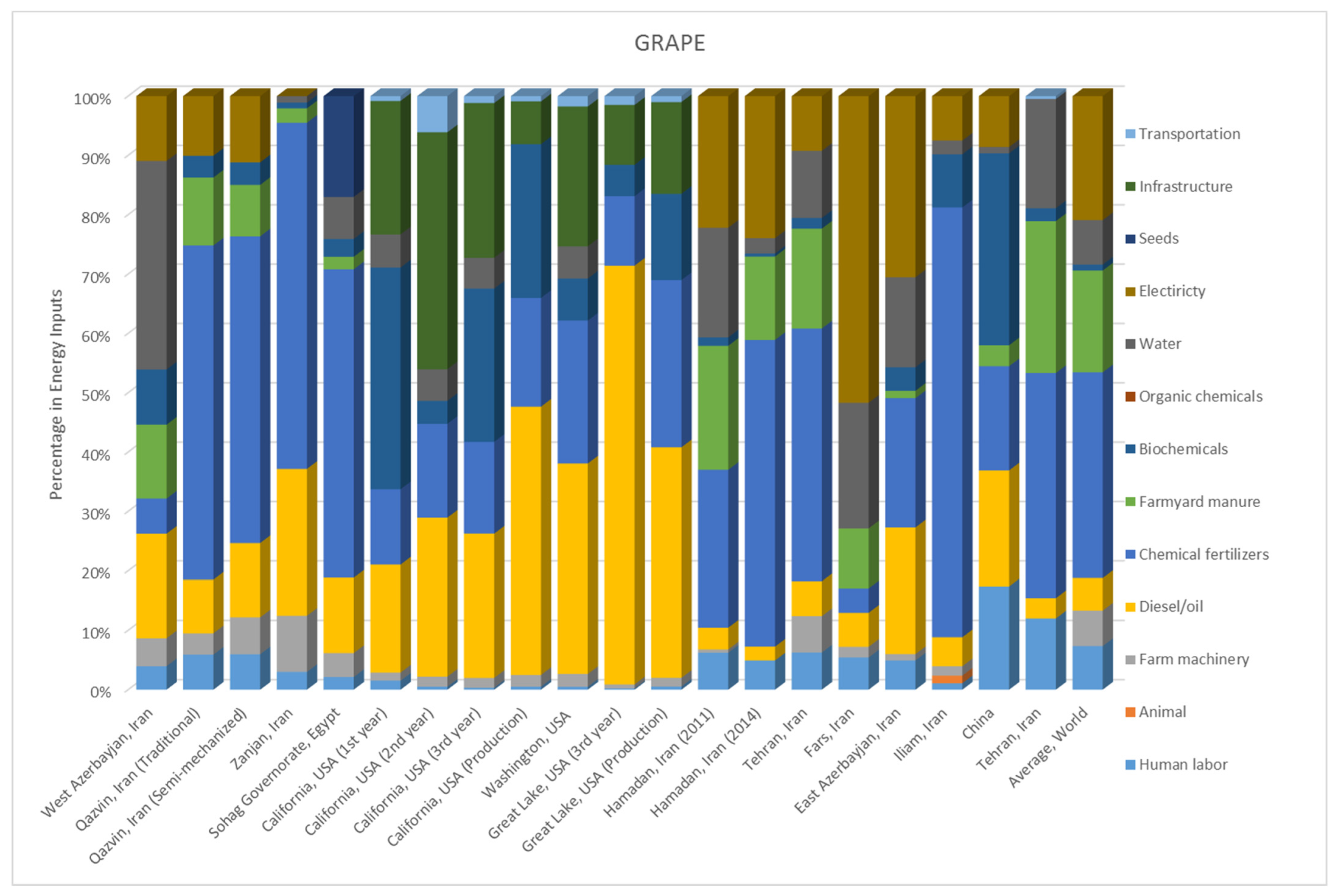Energy Analysis for Global Berry Fruit Production