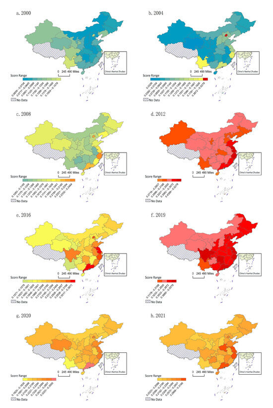 Spatiotemporal Changes in China’s Tourism Industry Development