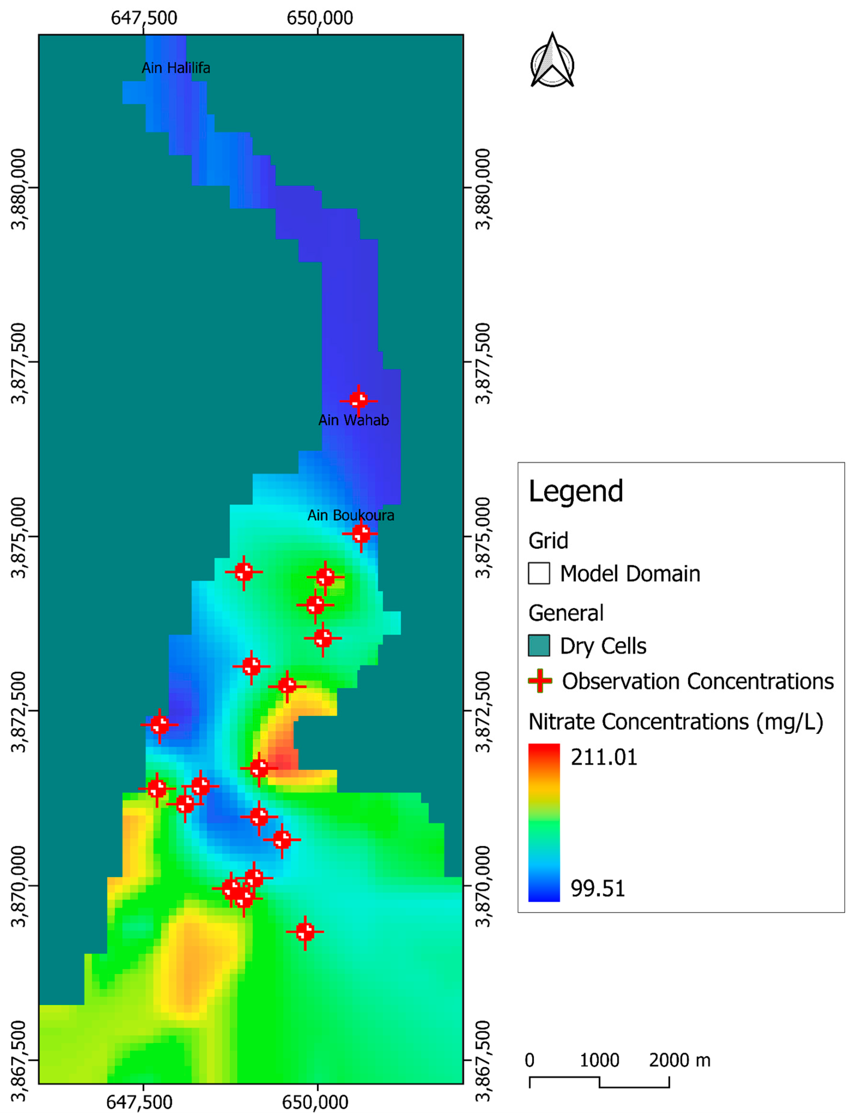 Integrated Simulation of Groundwater Flow and Nitrate Transport in an Alluvial Aquifer Using ...