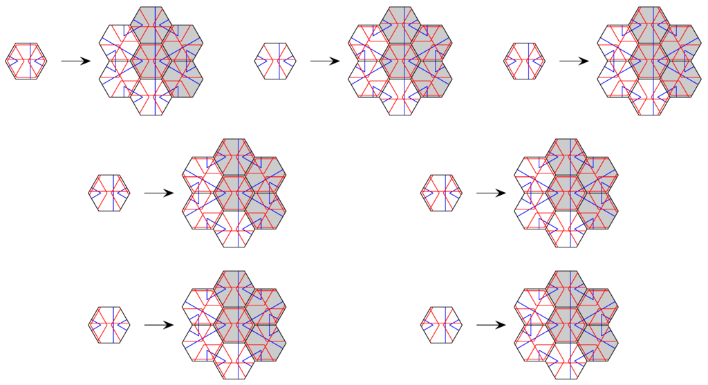 Hexagonal Inflation Tilings and Planar Monotiles