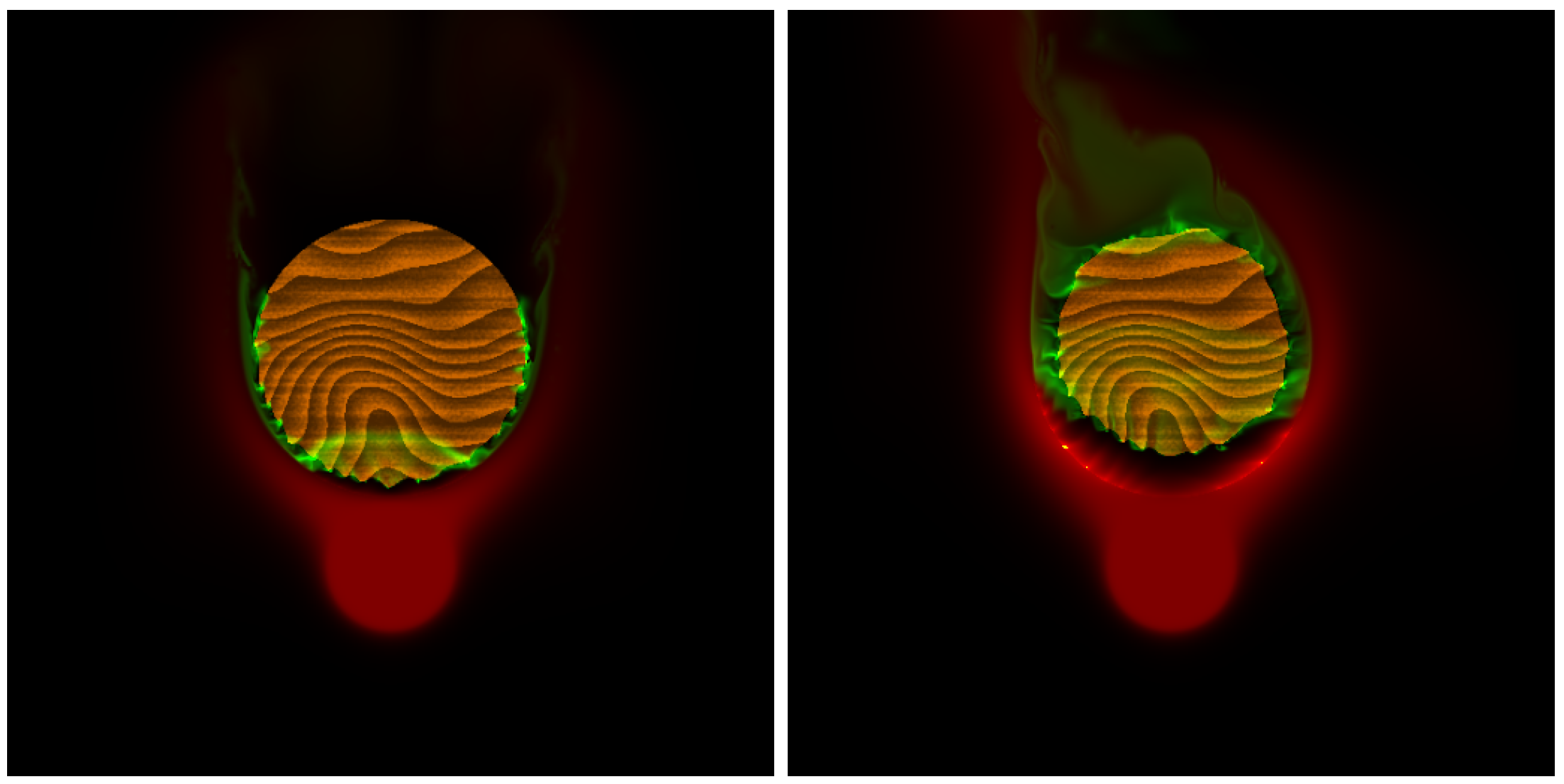 Lattice-Boltzmann and Eulerian Hybrid for Solid Burning Simulation