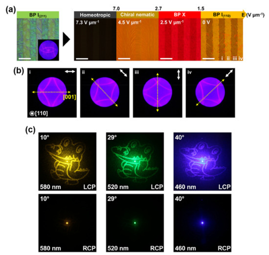 Blue Phase Liquid Crystals with Tailored Crystal Orientation for ...
