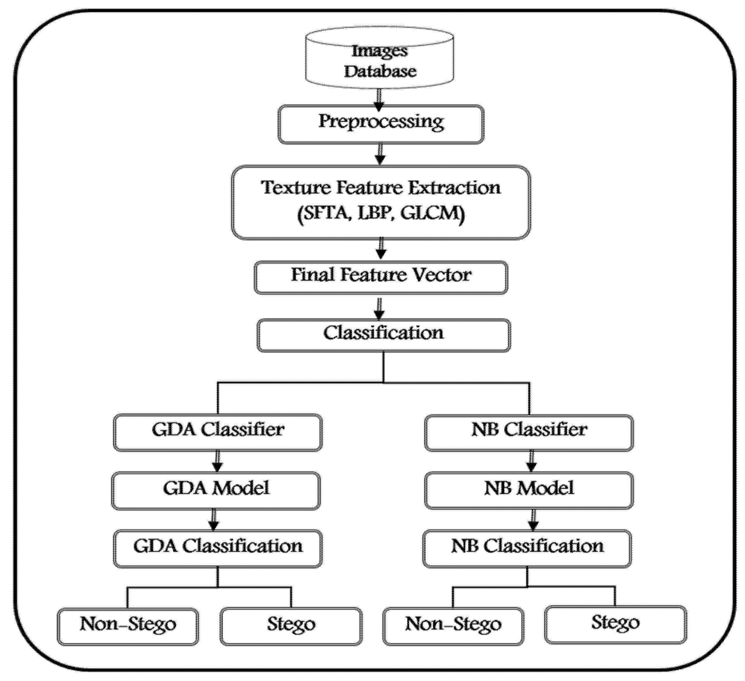 A Steganalysis Classification Algorithm Based on Distinctive Texture Features