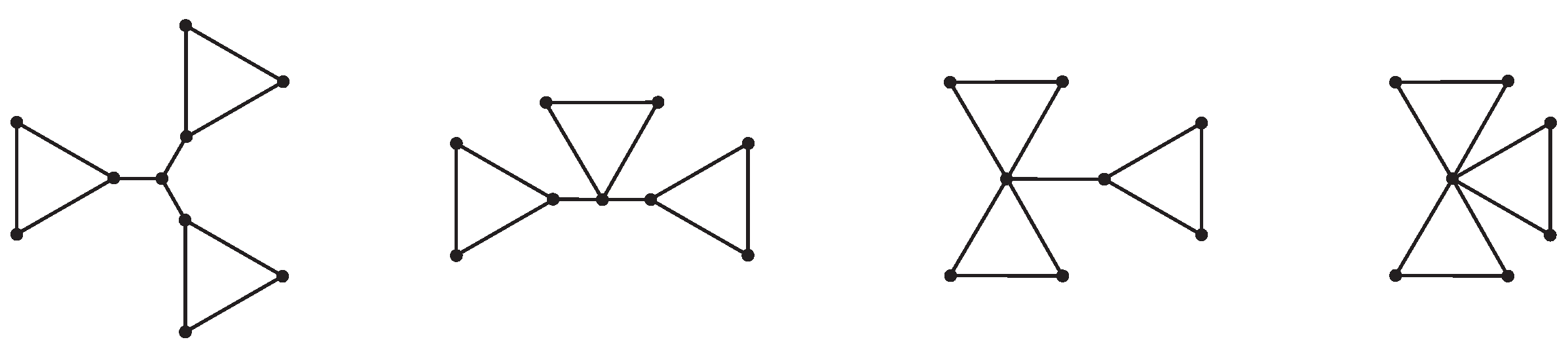The Singularity of Four Kinds of Tricyclic Graphs