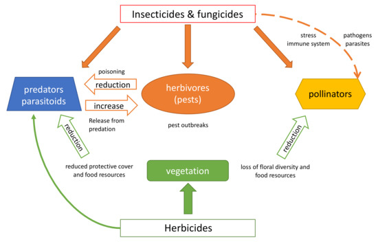 Indirect Effect of Pesticides on Insects and Other Arthropods