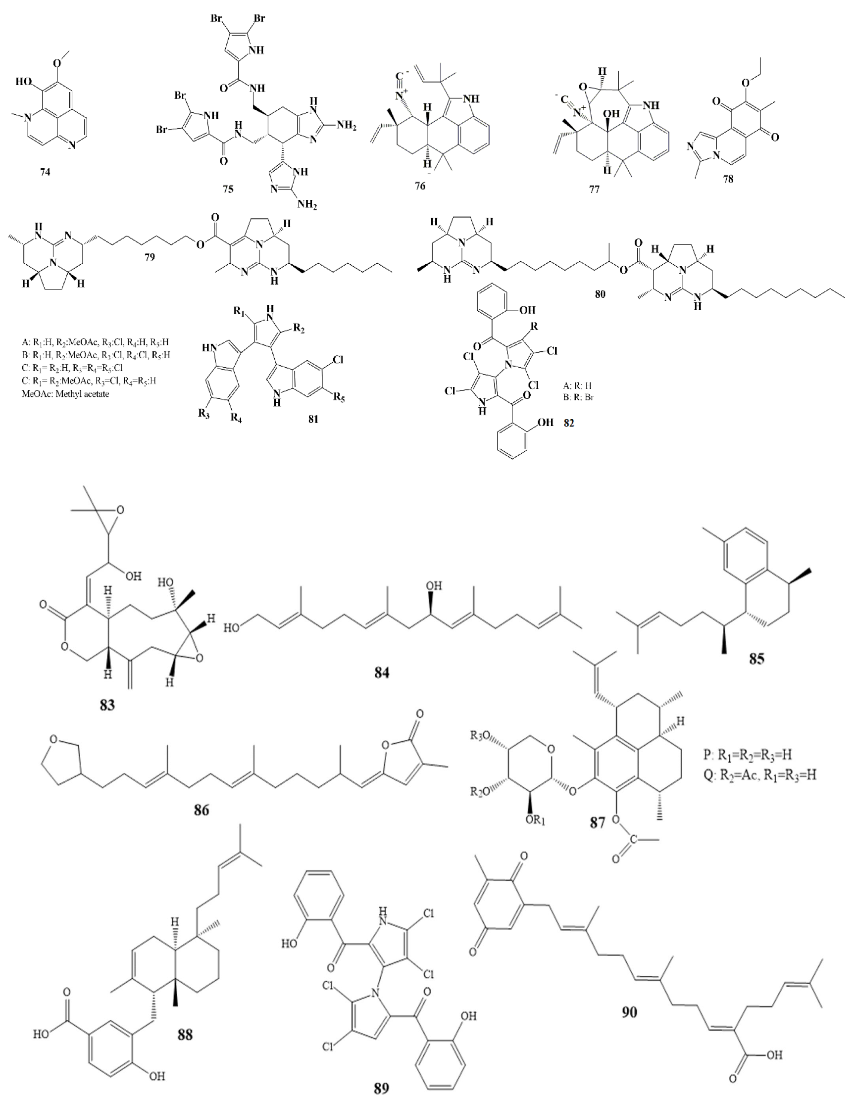 Antifungal and Antibacterial Activities of Isolated Marine Compounds