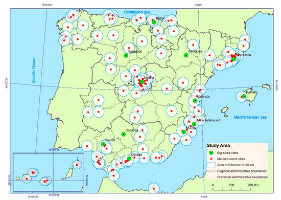 Medium-sized Cities in Spain and Their Urban Areas within National Network