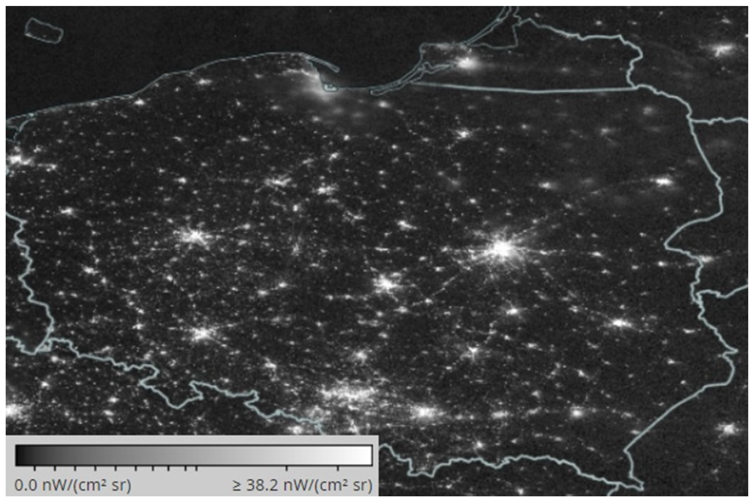 Cartographic Visualisation of Light Pollution Measurements