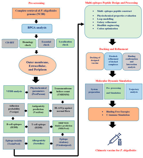 Computational Design of a Chimeric Vaccine against Plesiomonas shigelloides Using Pan-Genome and ...