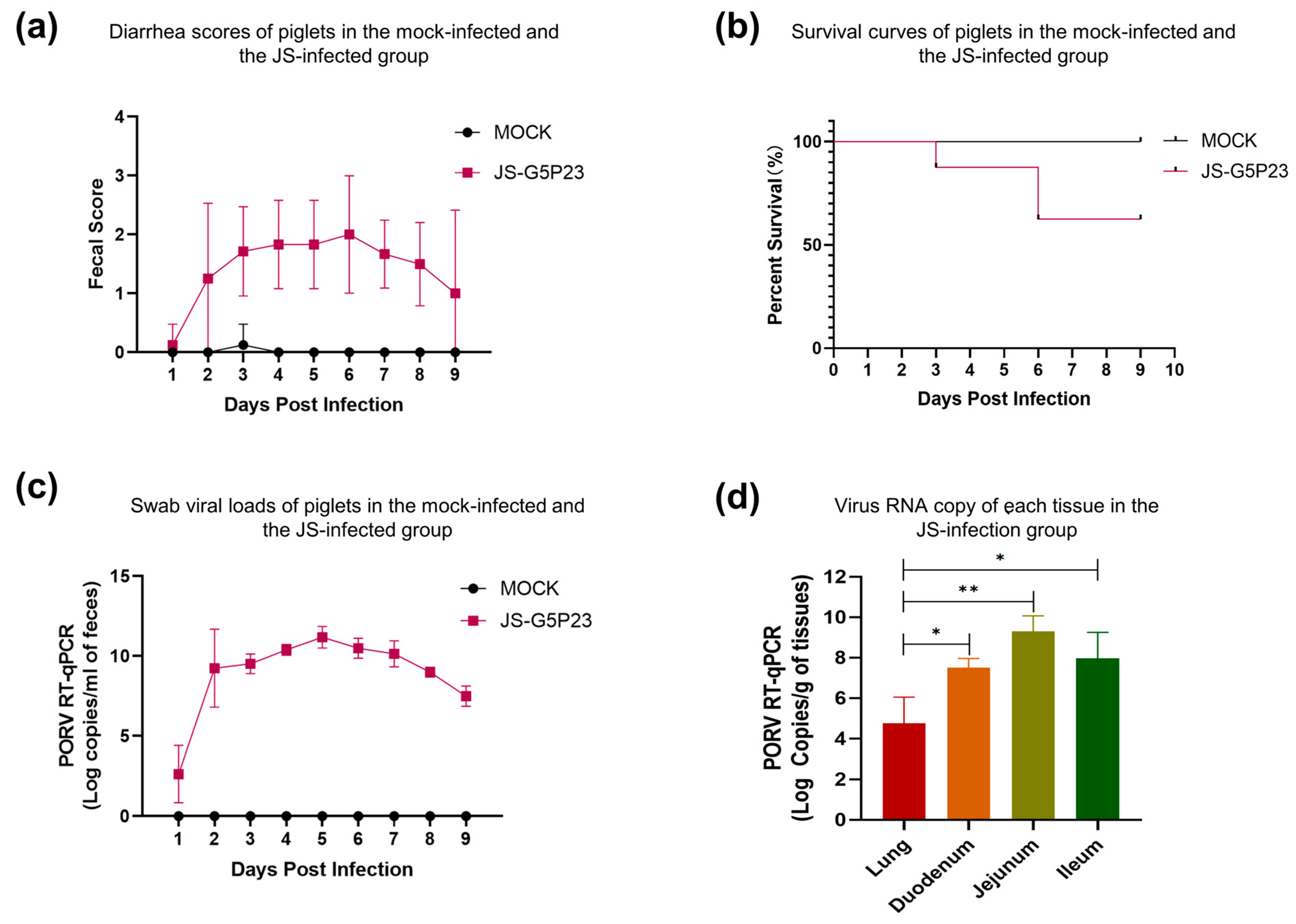 Isolation and Pathogenicity Analysis of a G5P[23] Porcine Rotavirus Strain