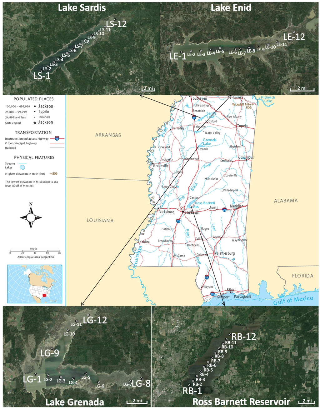 Water Quality of Four Major Lakes in Mississippi, USA: Impacts on Human ...