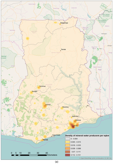 Geographic Distribution of Registered Packaged Water Production in ...