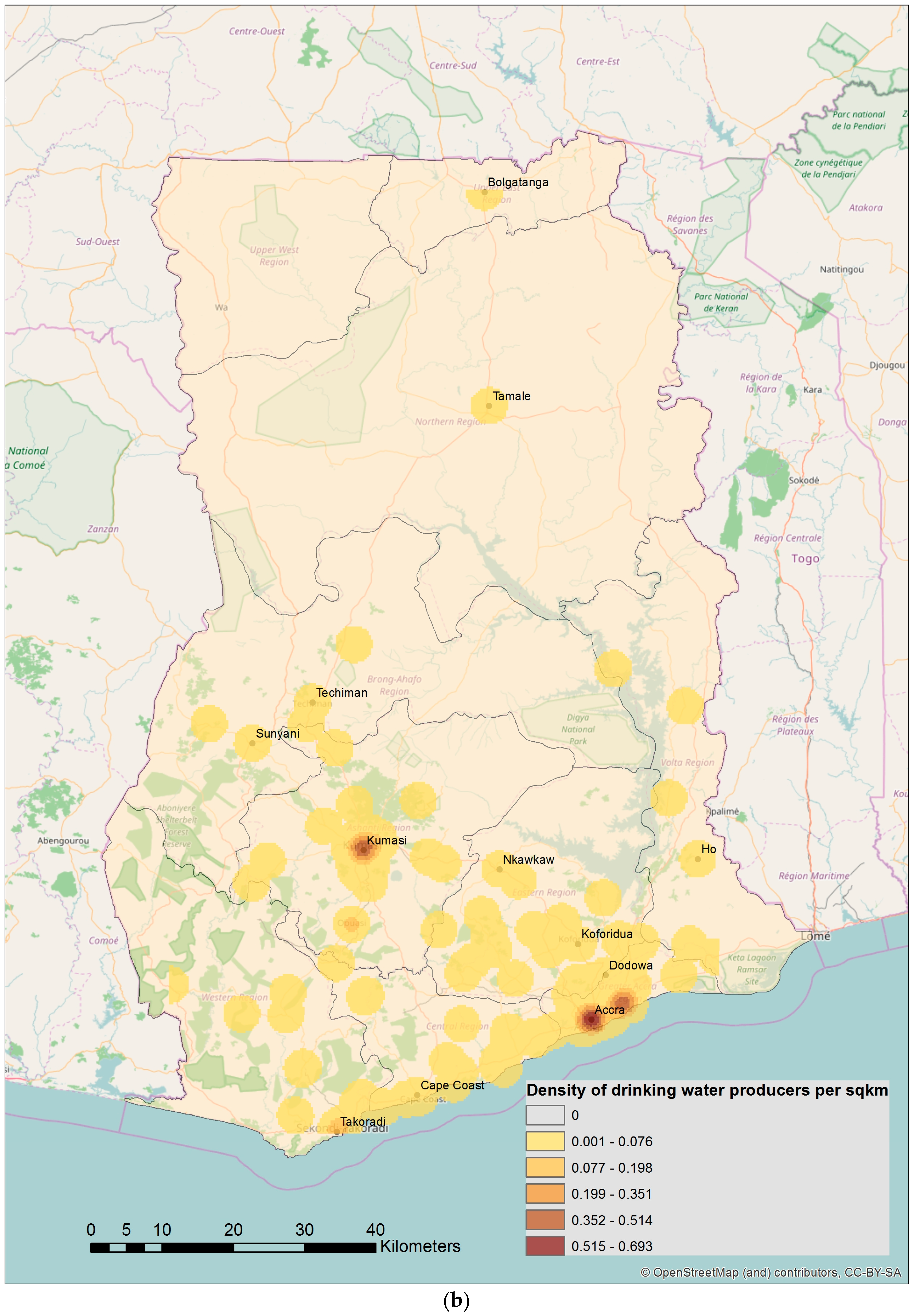 Geographic Distribution of Registered Packaged Water Production in ...