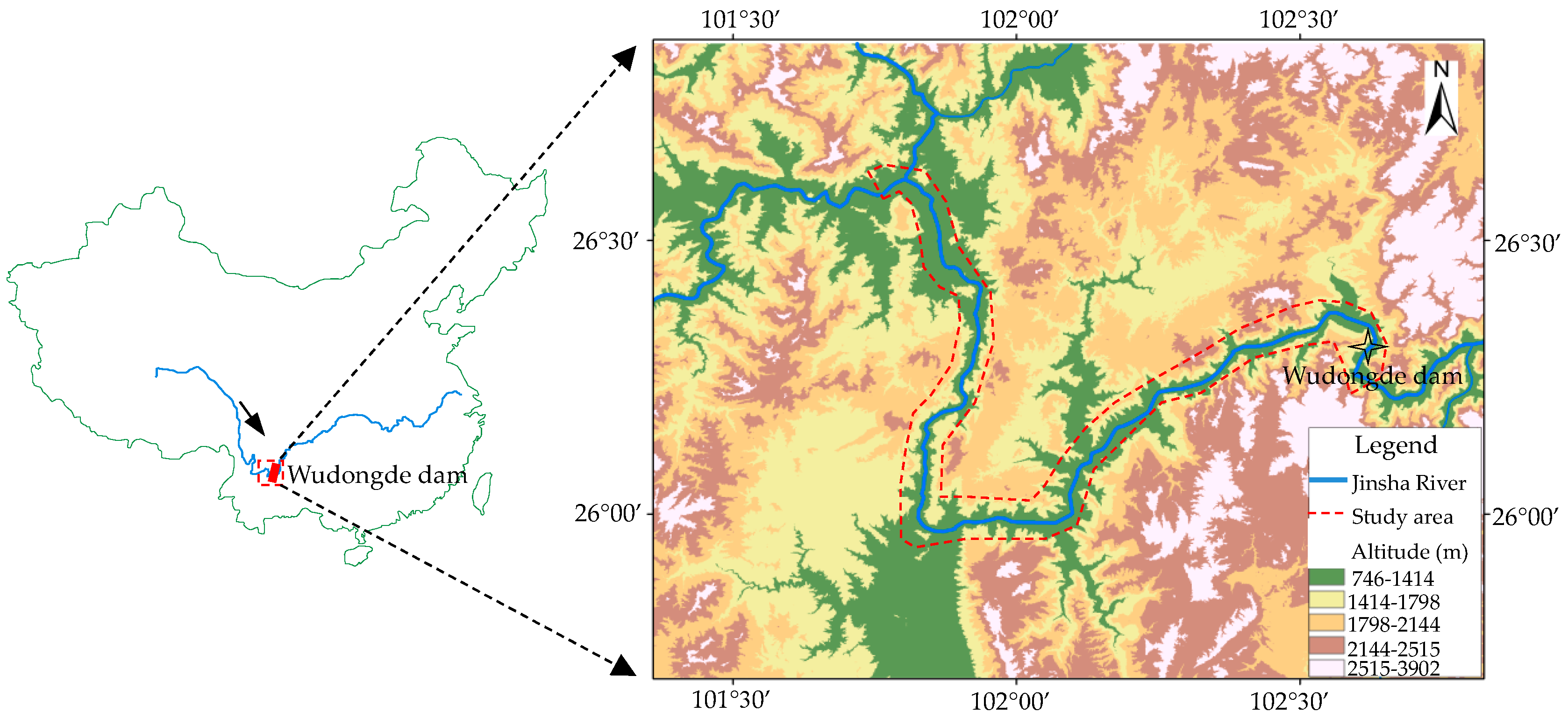 China Dam Project Map