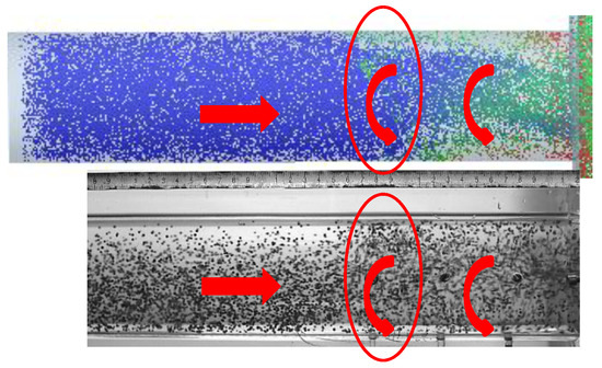 DEM-CFD Simulation and Experiments on the Flow Characteristics of ...