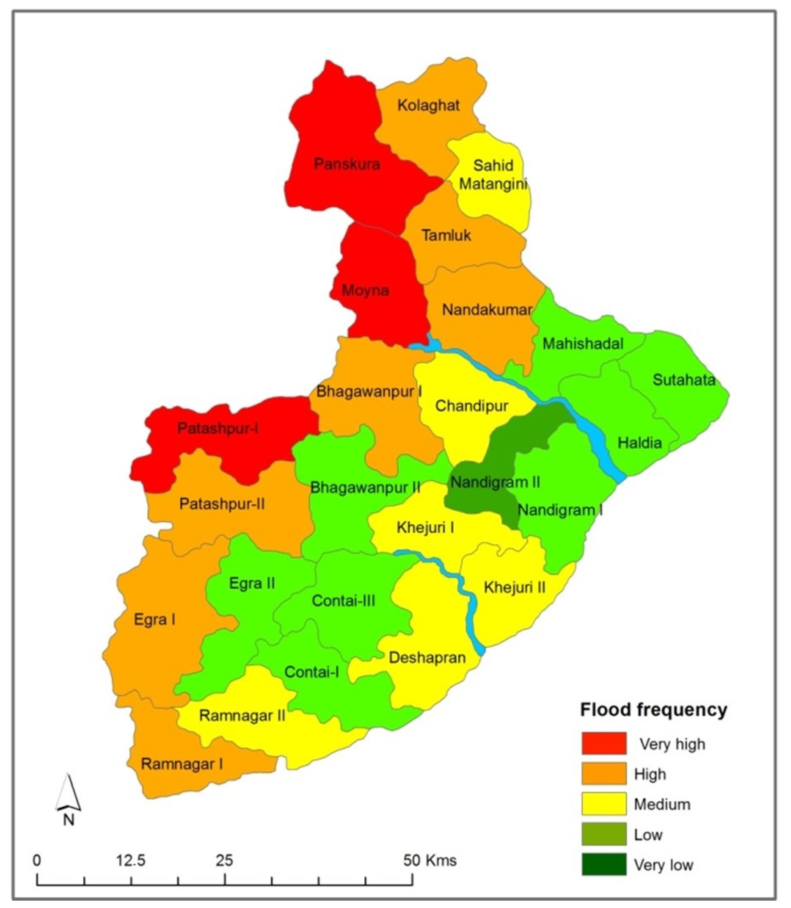 Flood Risk Assessment and Its Mapping in Purba Medinipur District, West ...