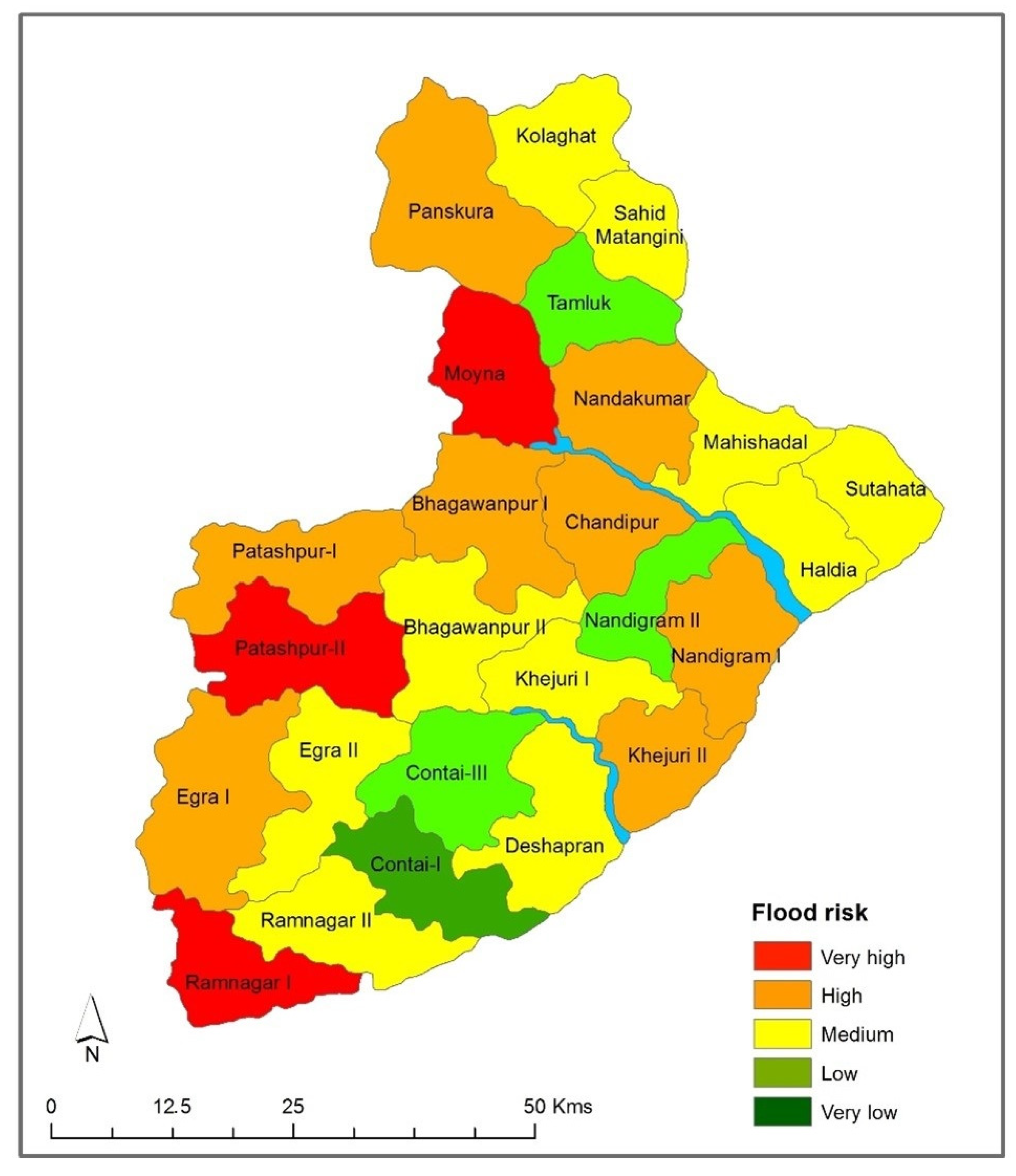 Flood Risk Assessment and Its Mapping in Purba Medinipur District, West ...
