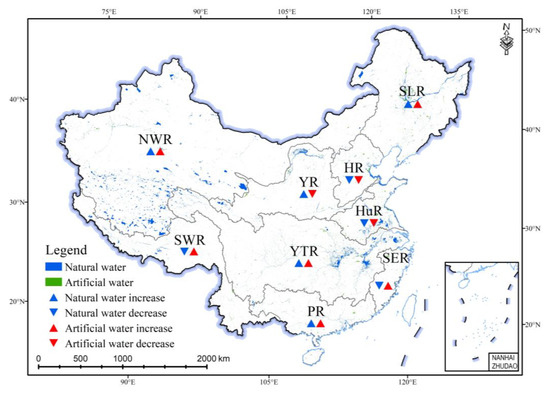 Artificial and Natural Water Bodies Change in China, 2000–2020