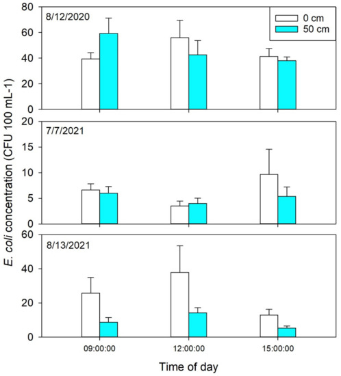 Depth-Dependent Concentrations of E. coli in Agricultural Irrigation Ponds