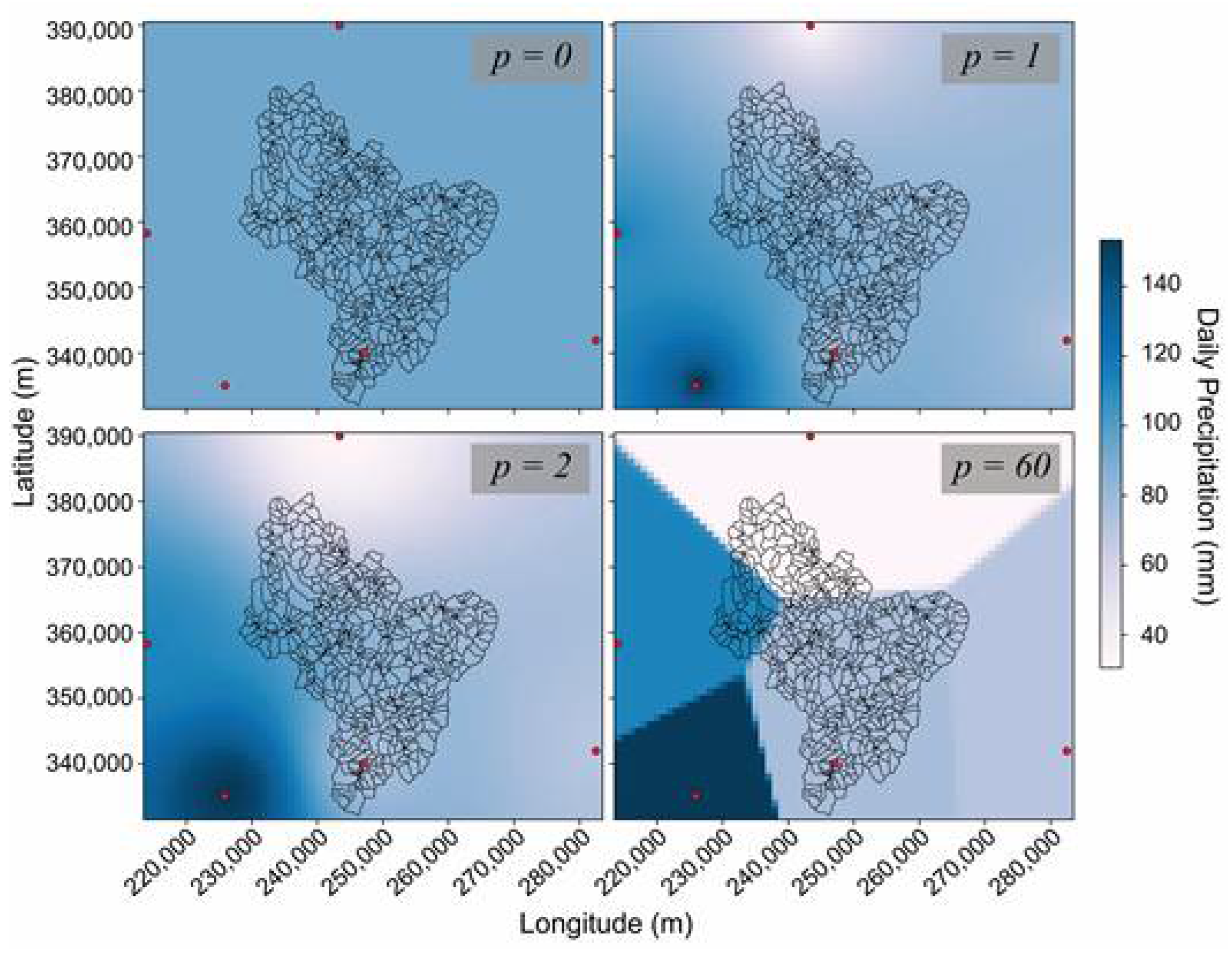 Water Free Full Text Impacts Of Spatial Interpolation Methods On
