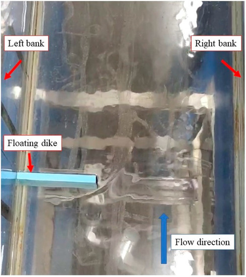 Experimental Analysis of 3D Flow Structures around a Floating Dike