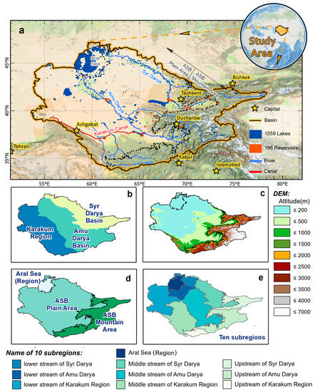 Monitoring Surface Water Area Changes in the Aral Sea Basin Using the ...