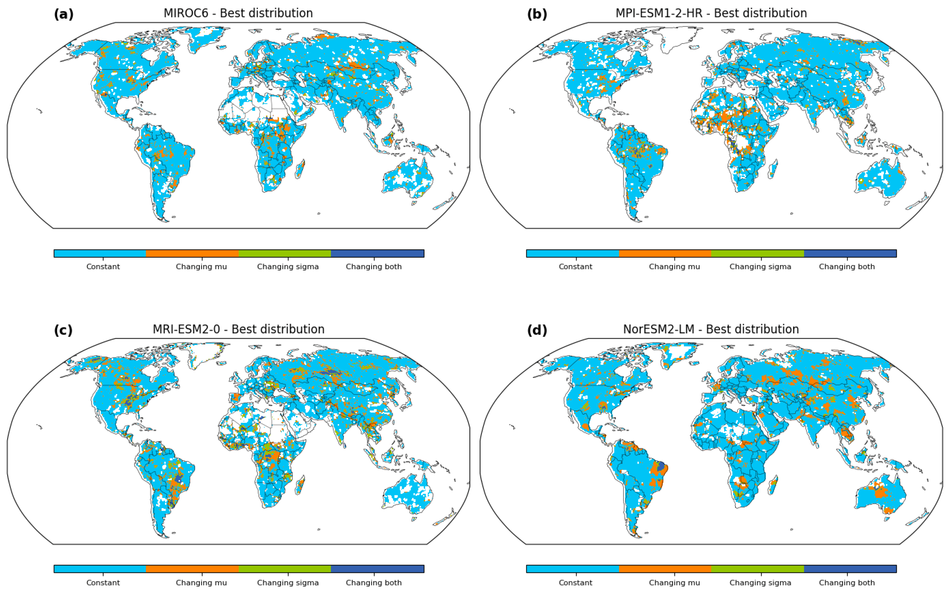 A Global Map for Selecting Stationary and Nonstationary Methods to Estimate Extreme Floods