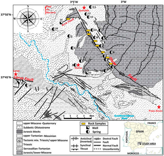 Water–Rock Interaction Processes in Tíscar and Larva Active Faults ...